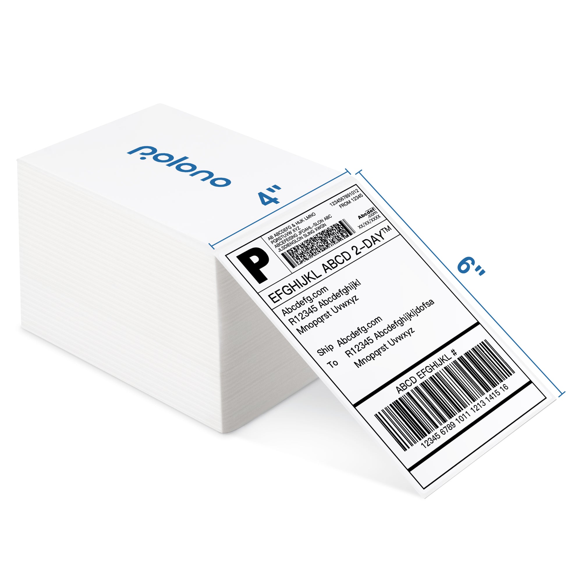Thermal Labels, POLONO 4" x 6" Direct Thermal Shipping Labels (Pack of ...