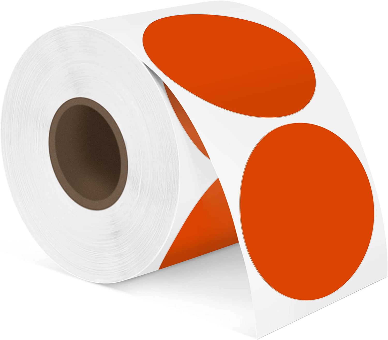 POLONO 2" Orange Circle Thermal Sticker Labels, Self-Adhesive Stickers ...