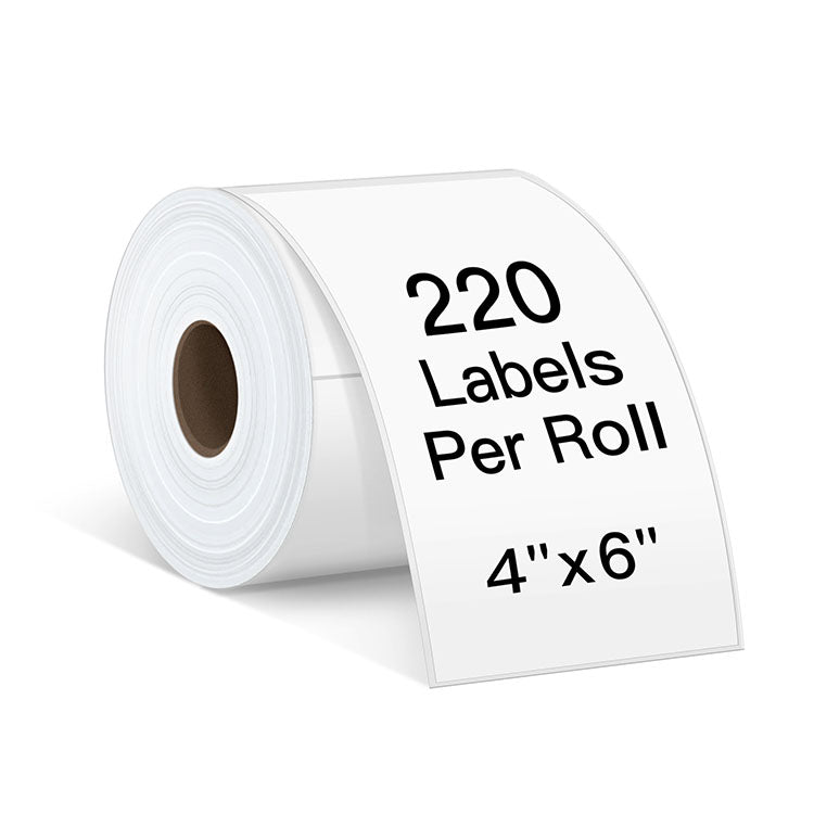 Polono 4''×6'' Direct Thermal Shipping Label, 220 Labels/Roll, Compati ...
